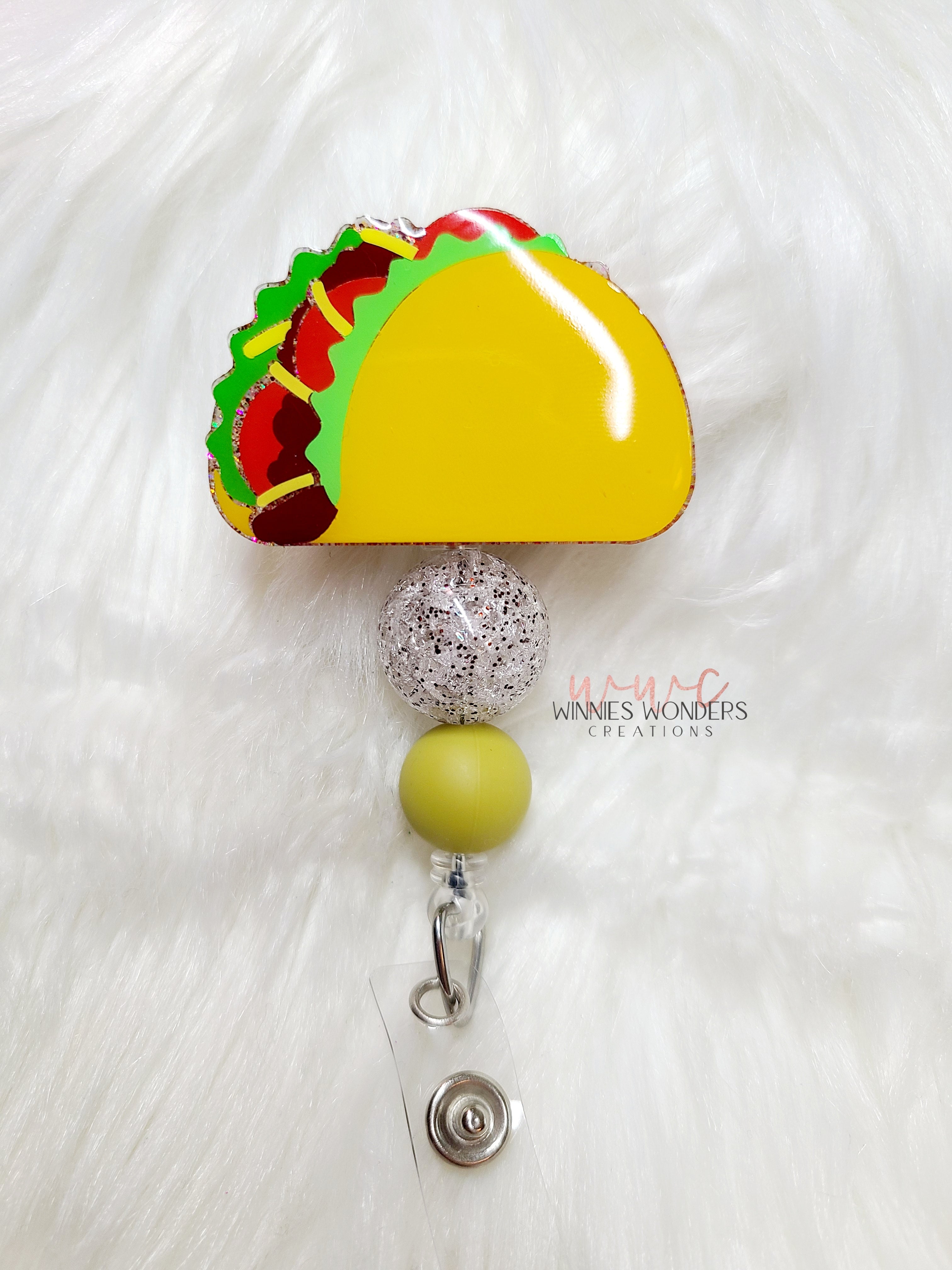 Taco Badge Reel – Winnies Wonders Creations